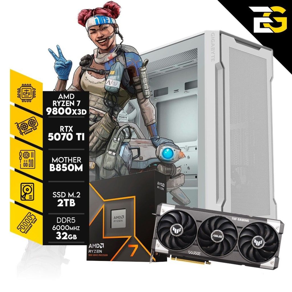 PC GAMER – APEX | R. 7 9800X3D – RTX 5070 TI – 32GB RAM – SSD M.2 2TB ...